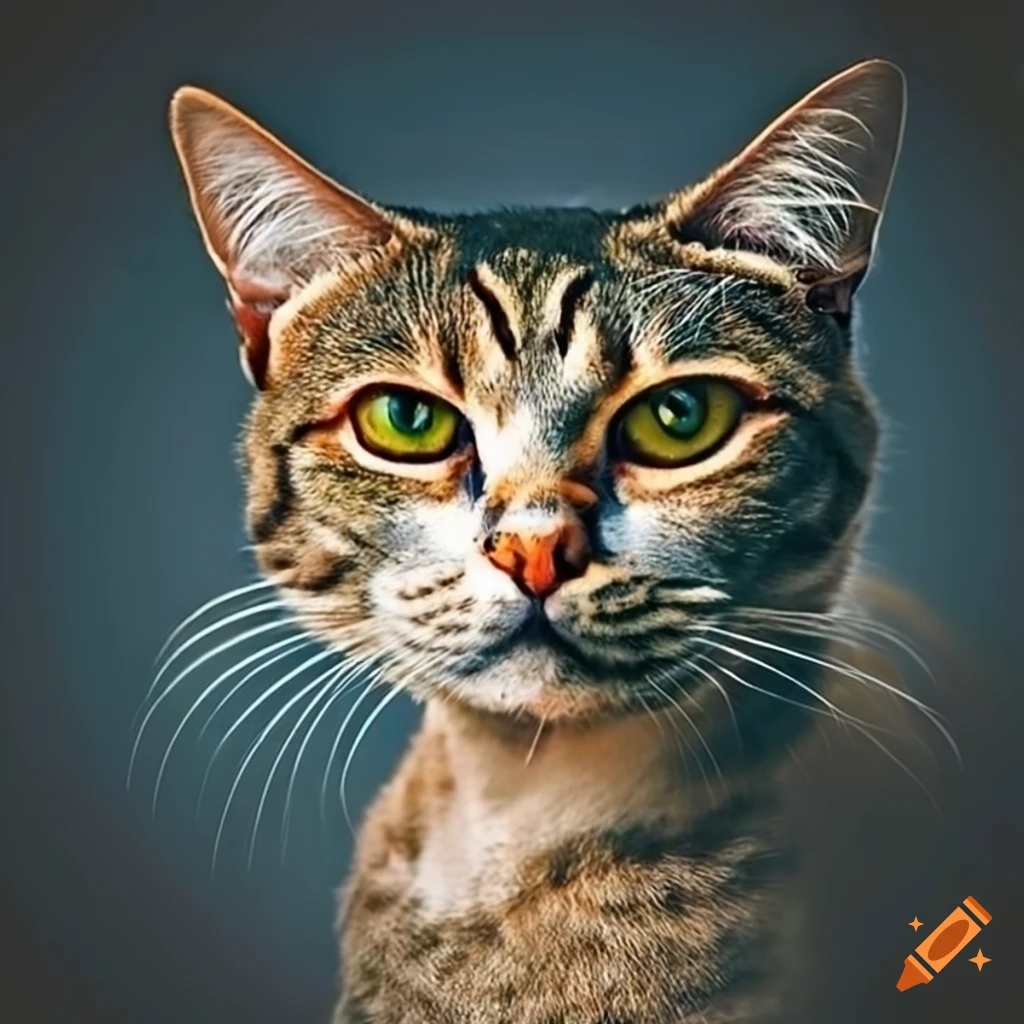 Cat portrait on Craiyon