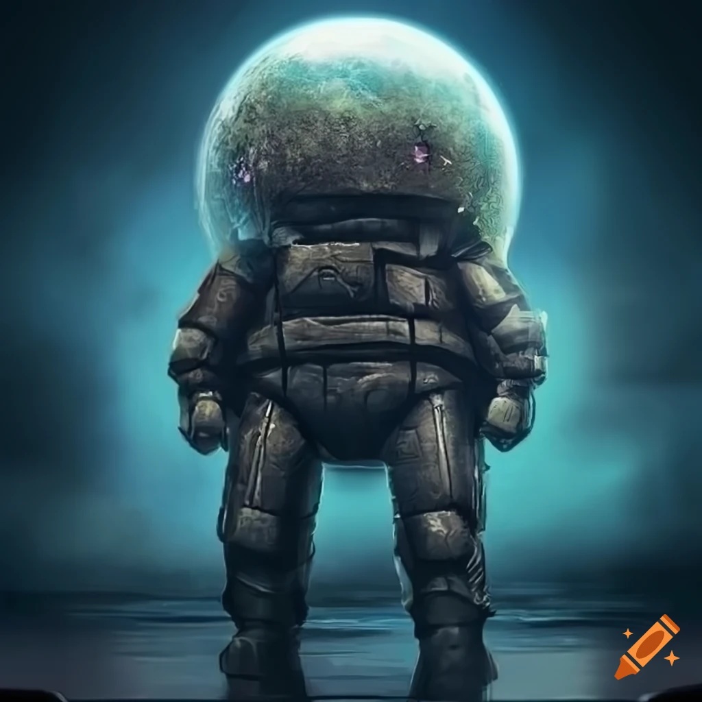 Square space man illustration on Craiyon