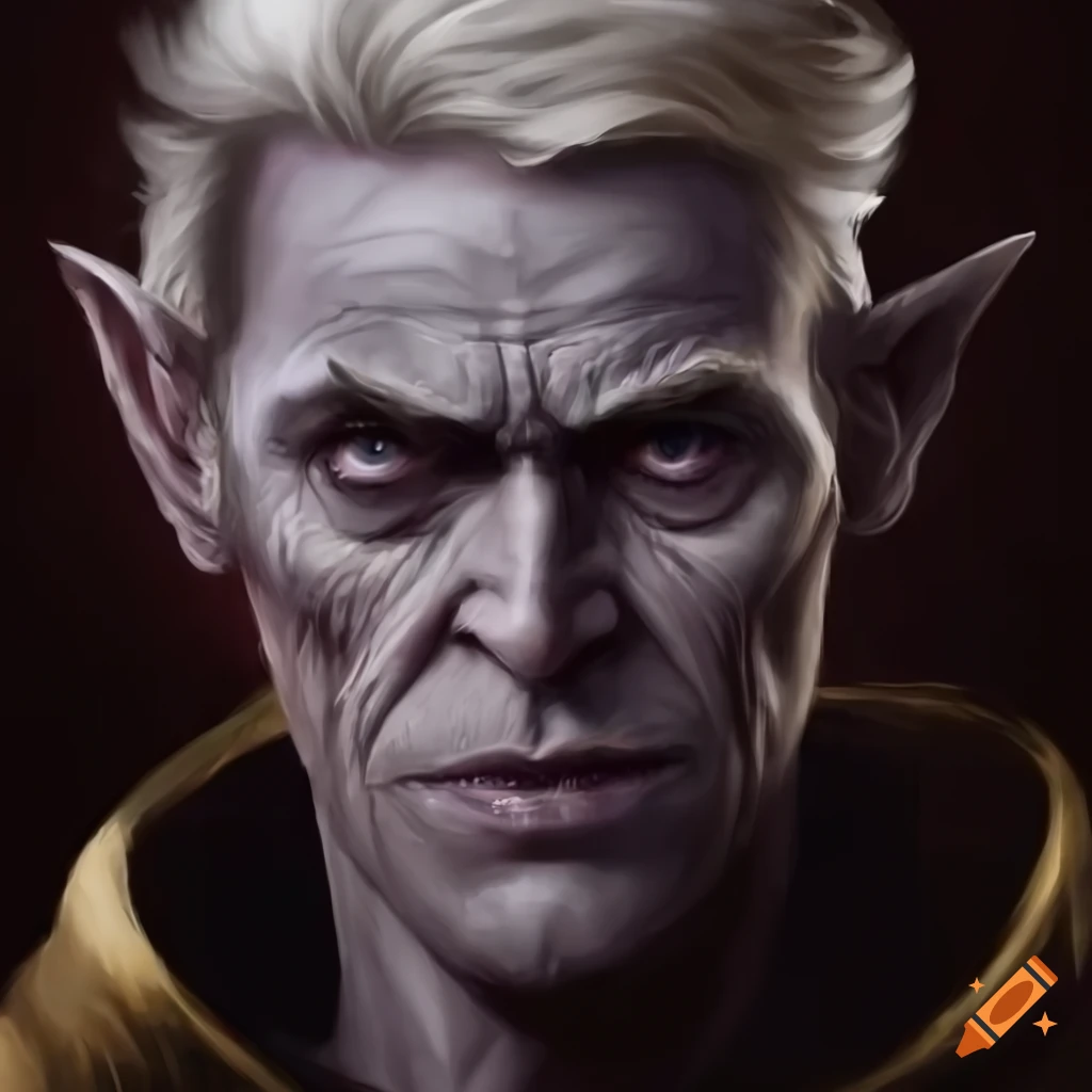 Crying villager with a half melted face in dnd art on Craiyon