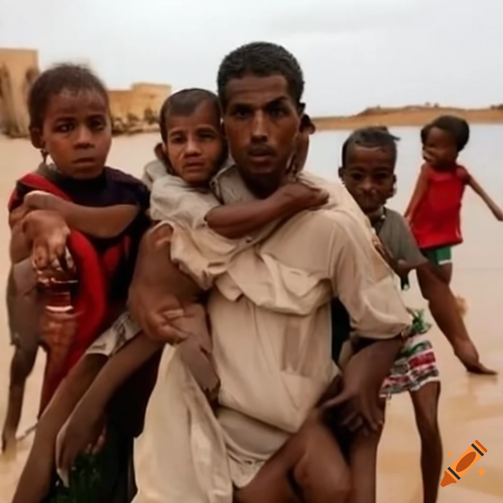 Image depicting the aftermath of floods in Derna, Libya on Craiyon