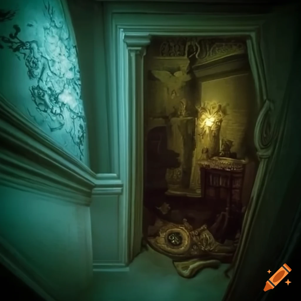 Image of Cthulhu in his house at R'lyeh on Craiyon