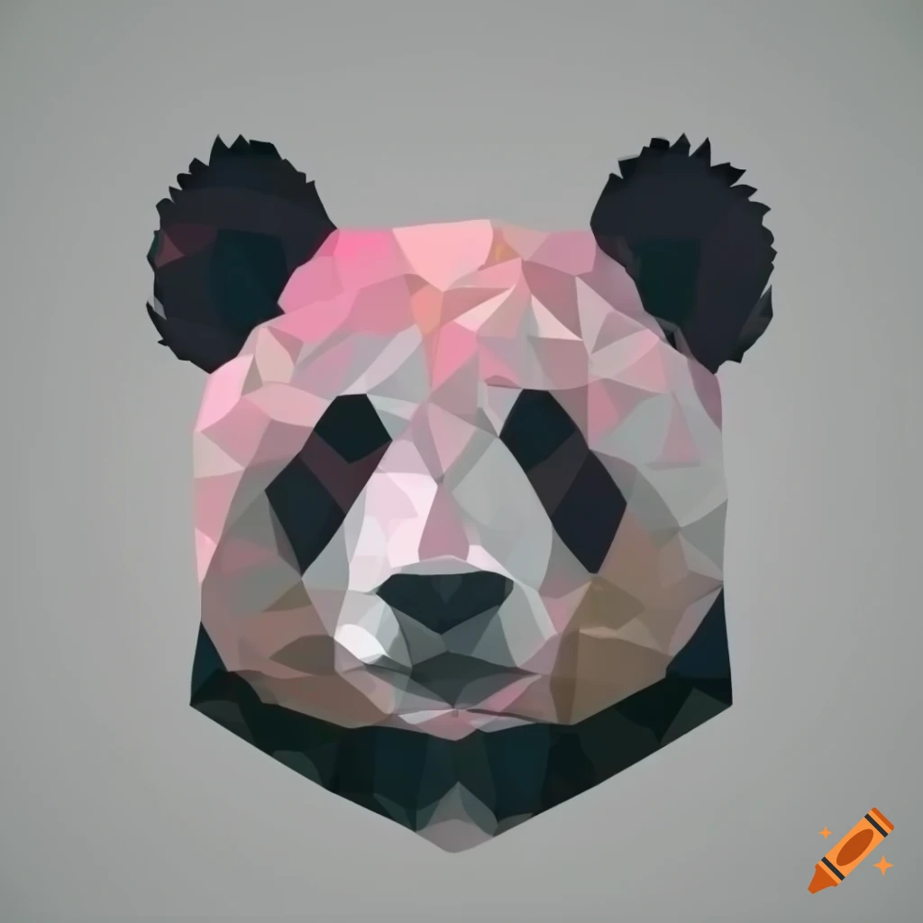 Low poly logo of a bear on Craiyon