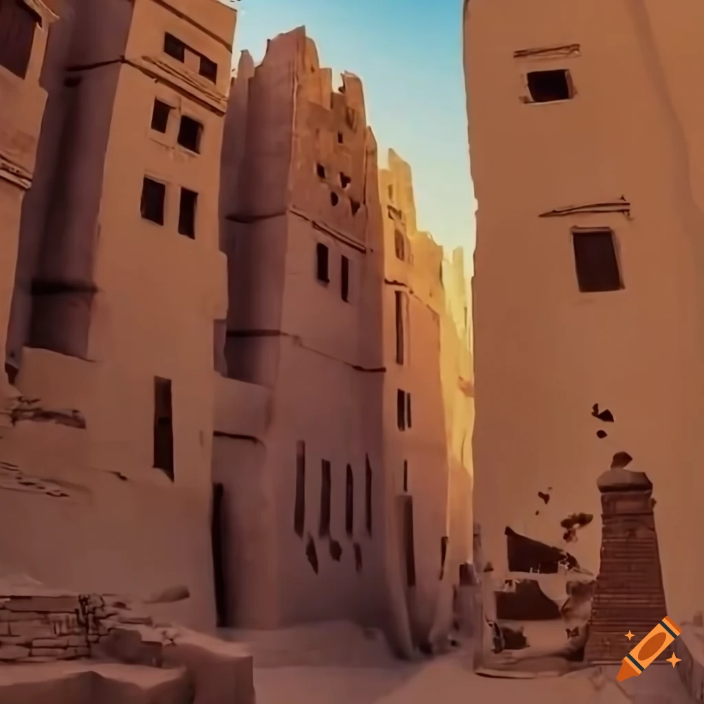 Photograph of crowded streets of shibam on Craiyon