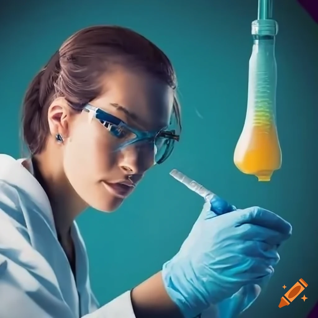 Scientist working in a paint lab