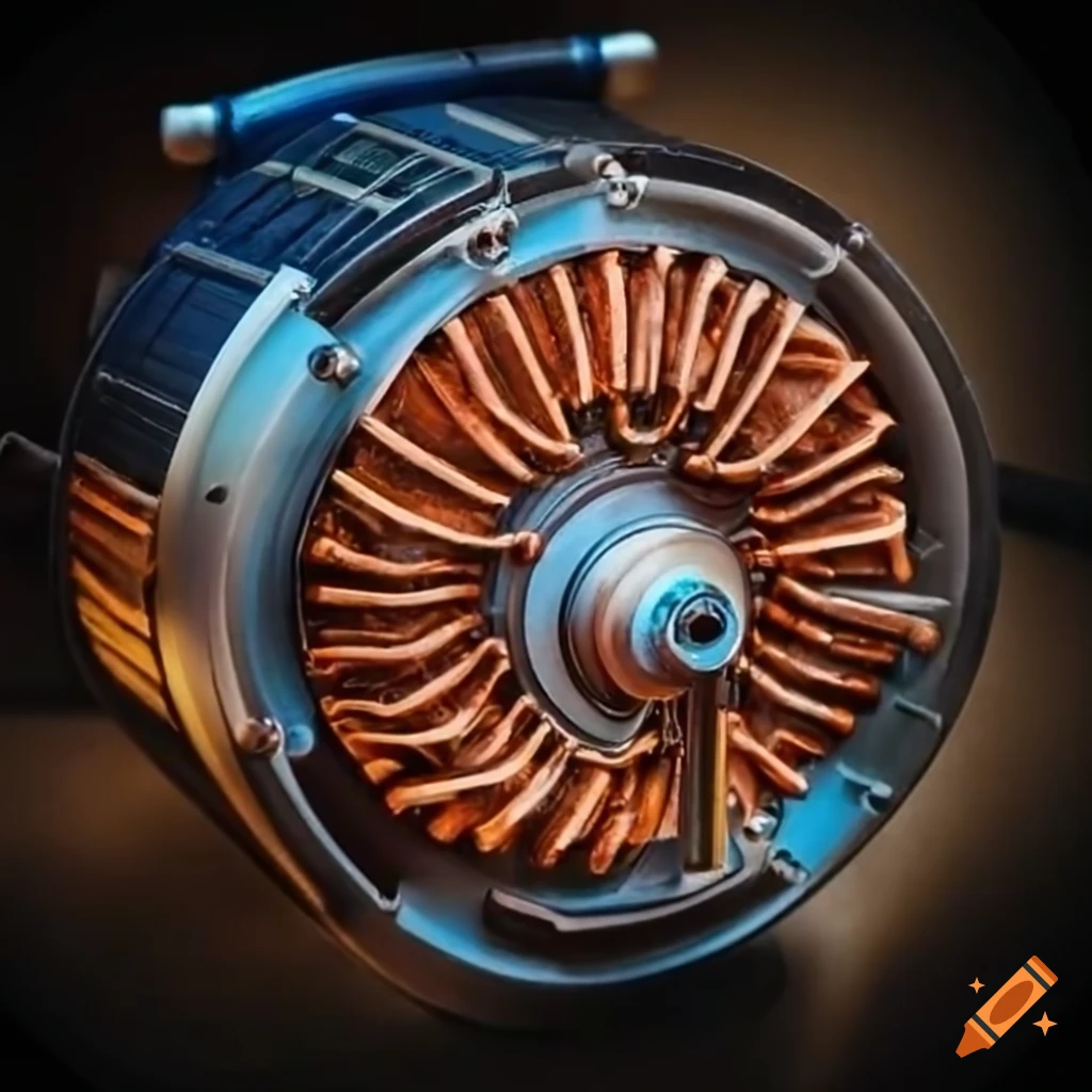 Electric motor stator on Craiyon