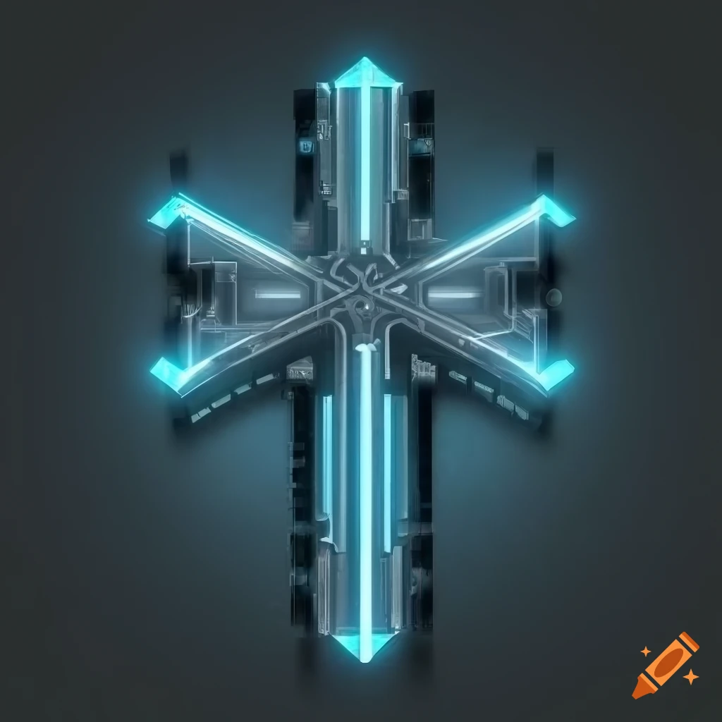 High resolution 4k runic symbol icon in fantasy sci-fi style on Craiyon