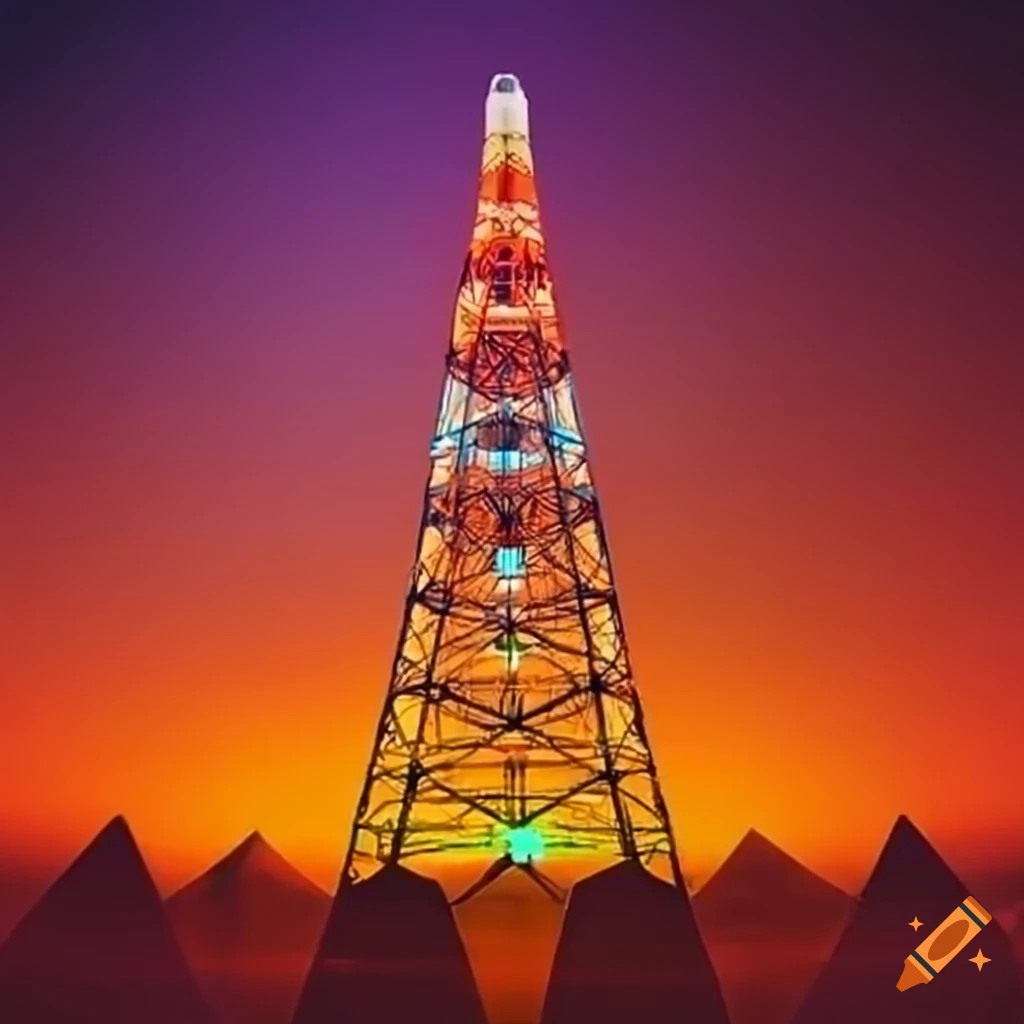 Orange 5g telecommunication network illustration