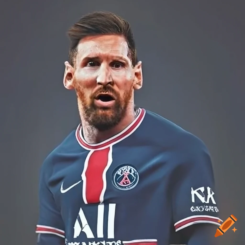Lionel messi playing for psg on Craiyon