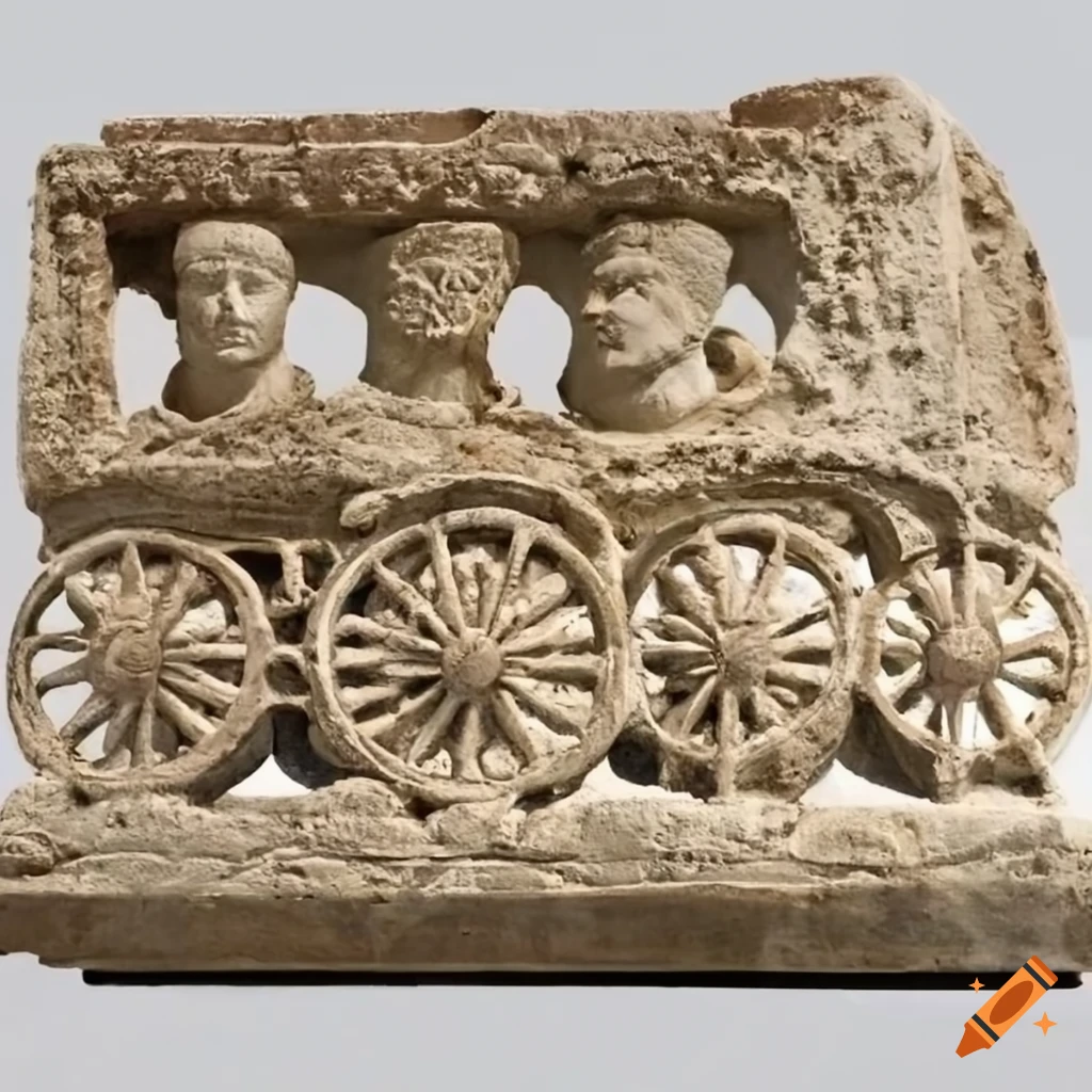 Roman stone relief of a carriage