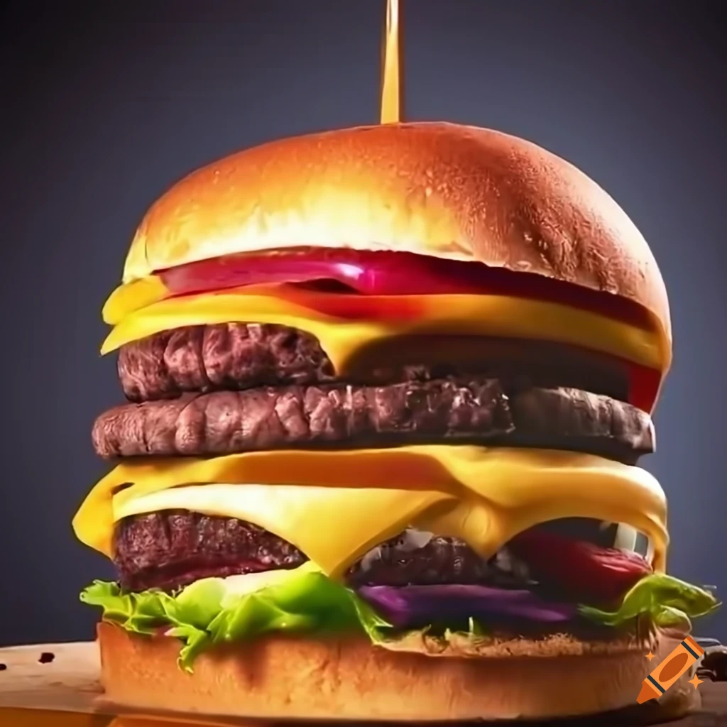A delicious burger in 4k resolution