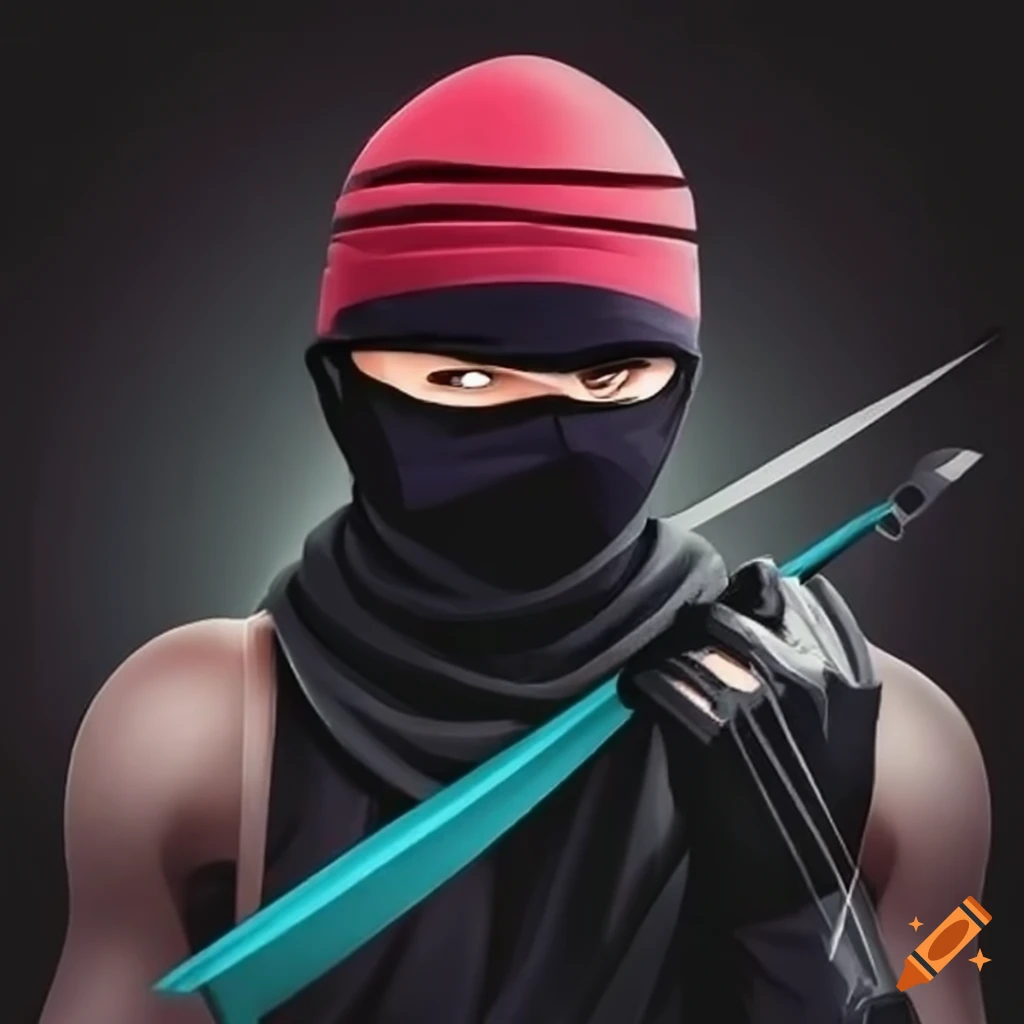 Conceptual artwork of a ninja and dollar sign