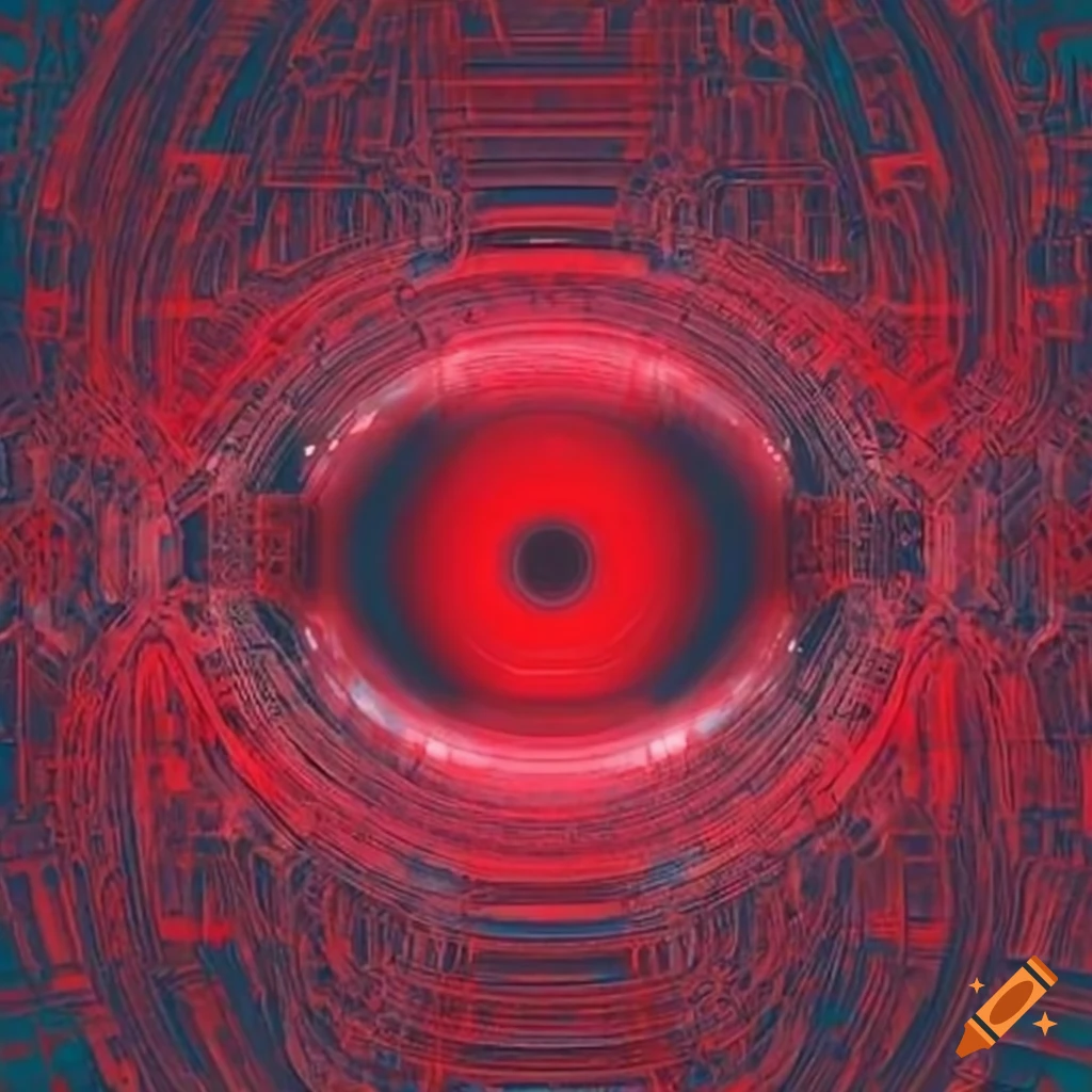 Red and white cyber theme background on Craiyon