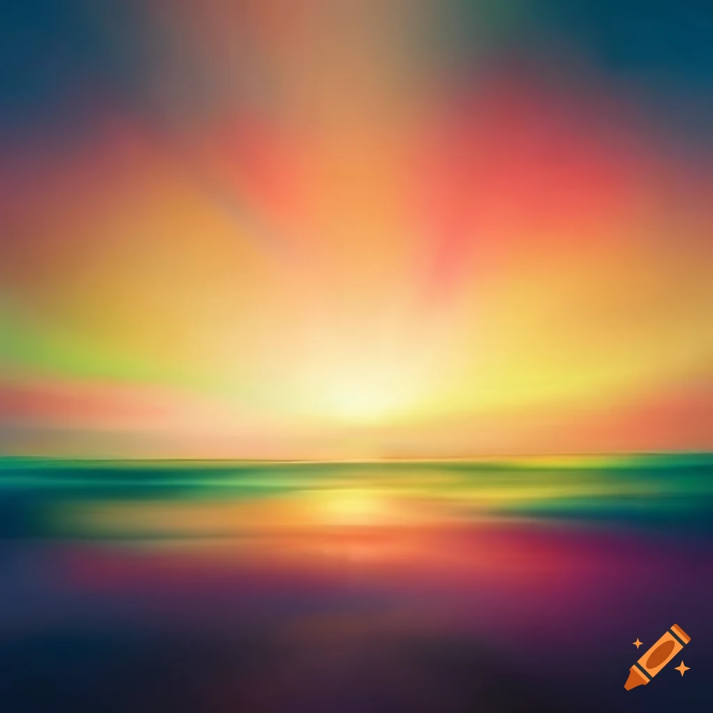 Abstract landscape with a dreamy sunday sunshine on Craiyon