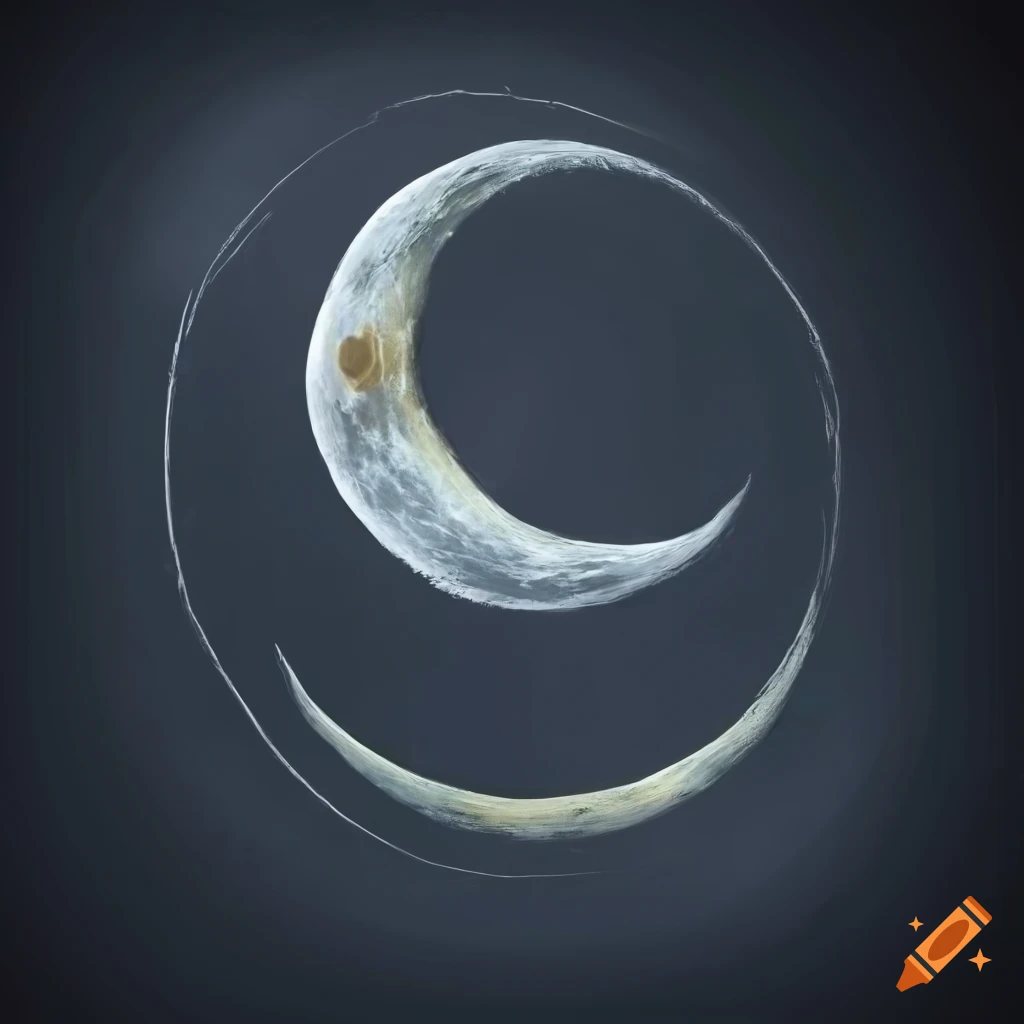 Blackboard with two crescent moons on Craiyon