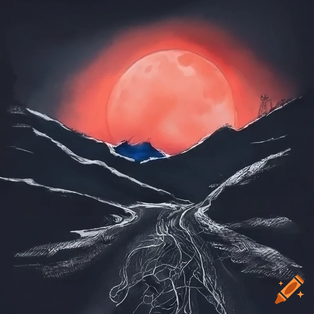 Moon's landscape on Craiyon