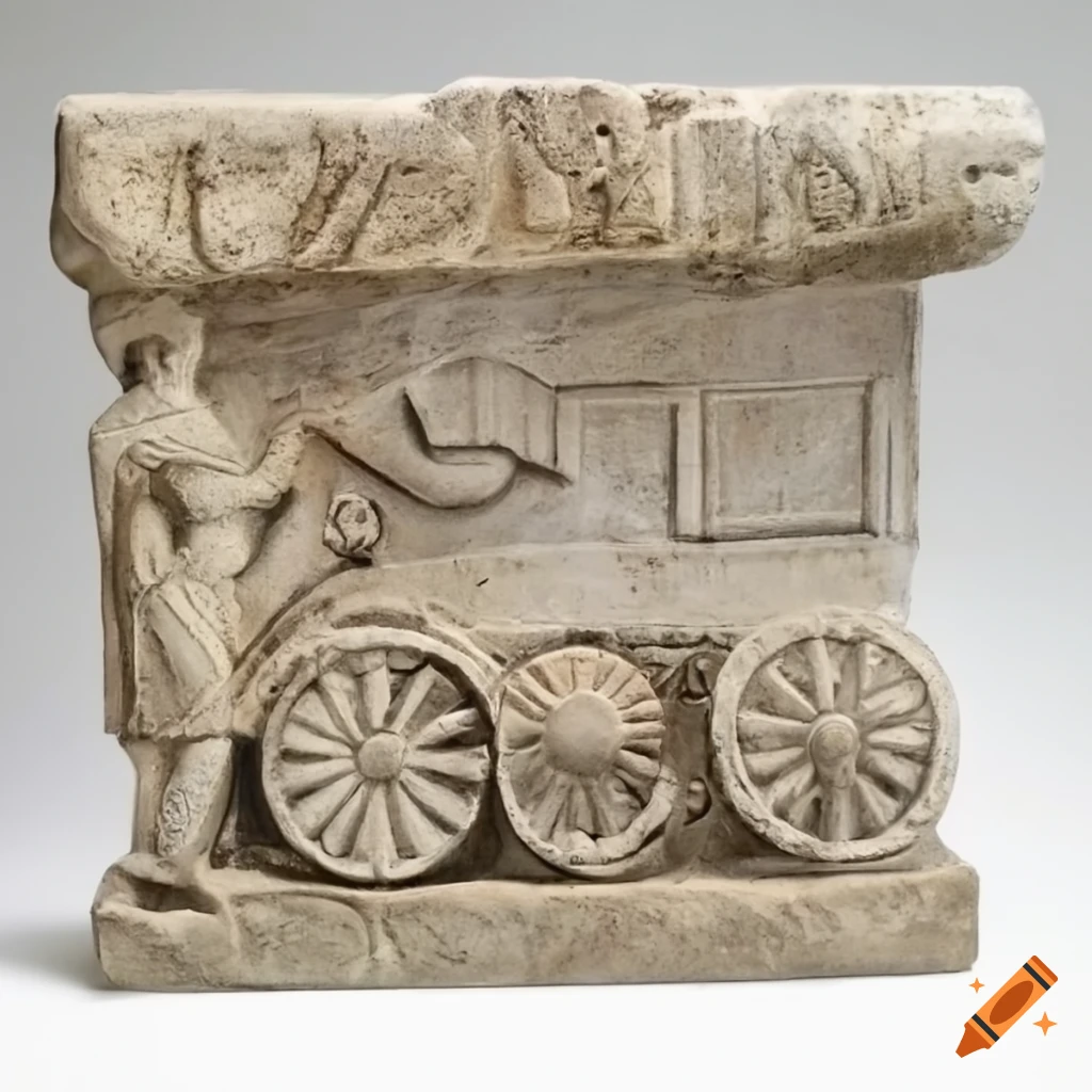 Ancient inscription in stone on Craiyon