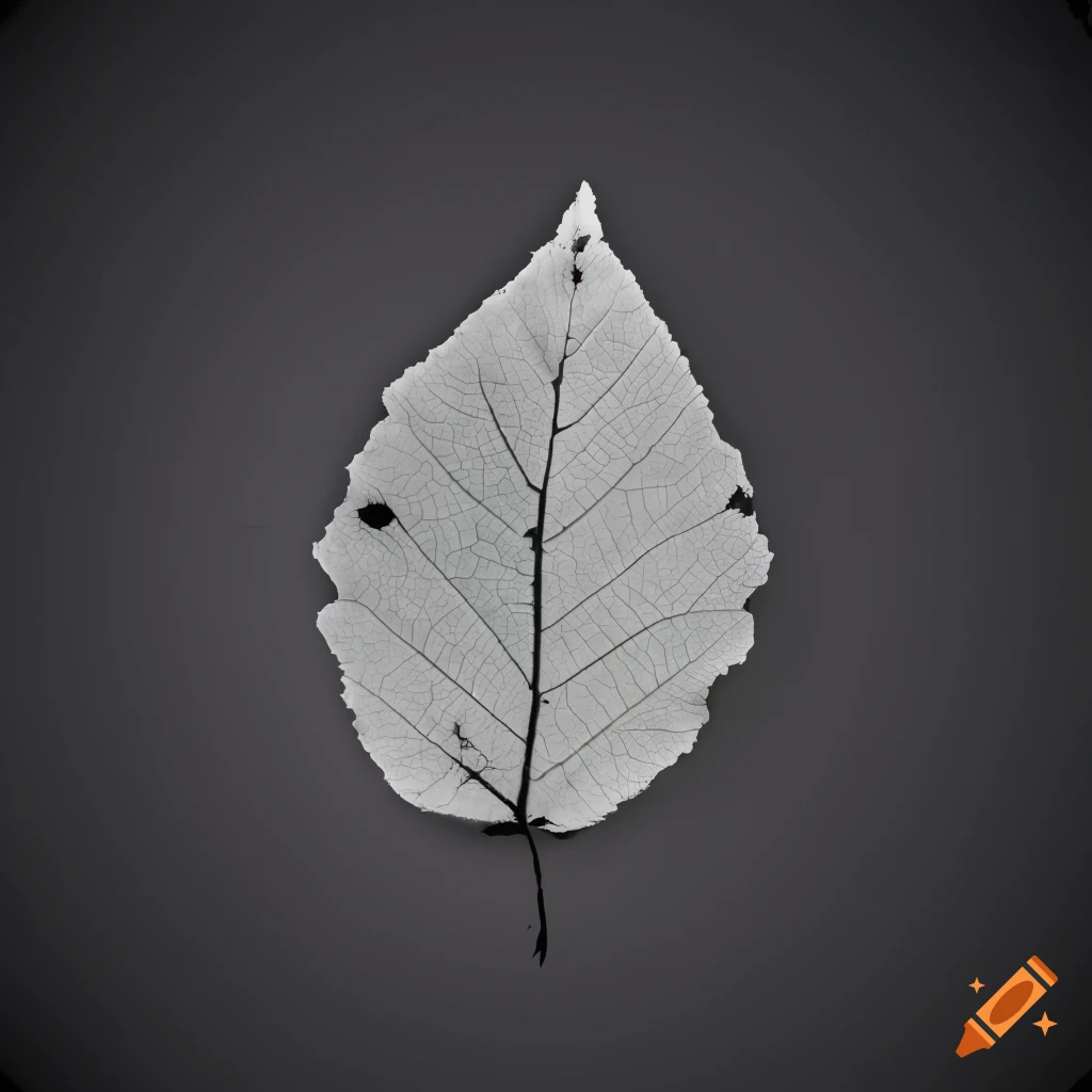 Gray metallic leaf resembling a tree leaf shape on Craiyon