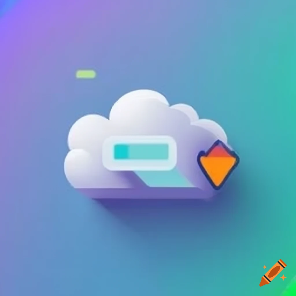 Icon of a redundant cloud node for website data upload on Craiyon