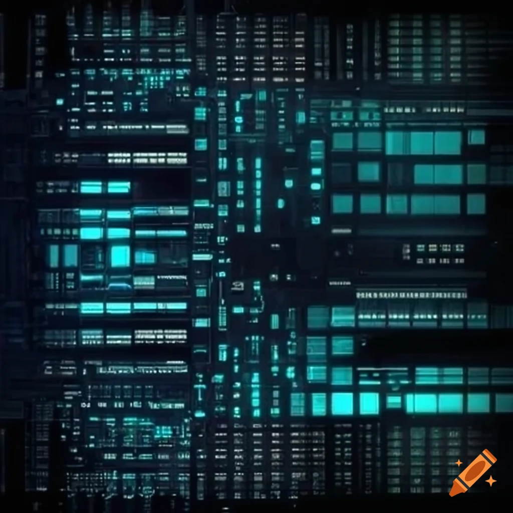 Asymmetric electronic pattern design on Craiyon