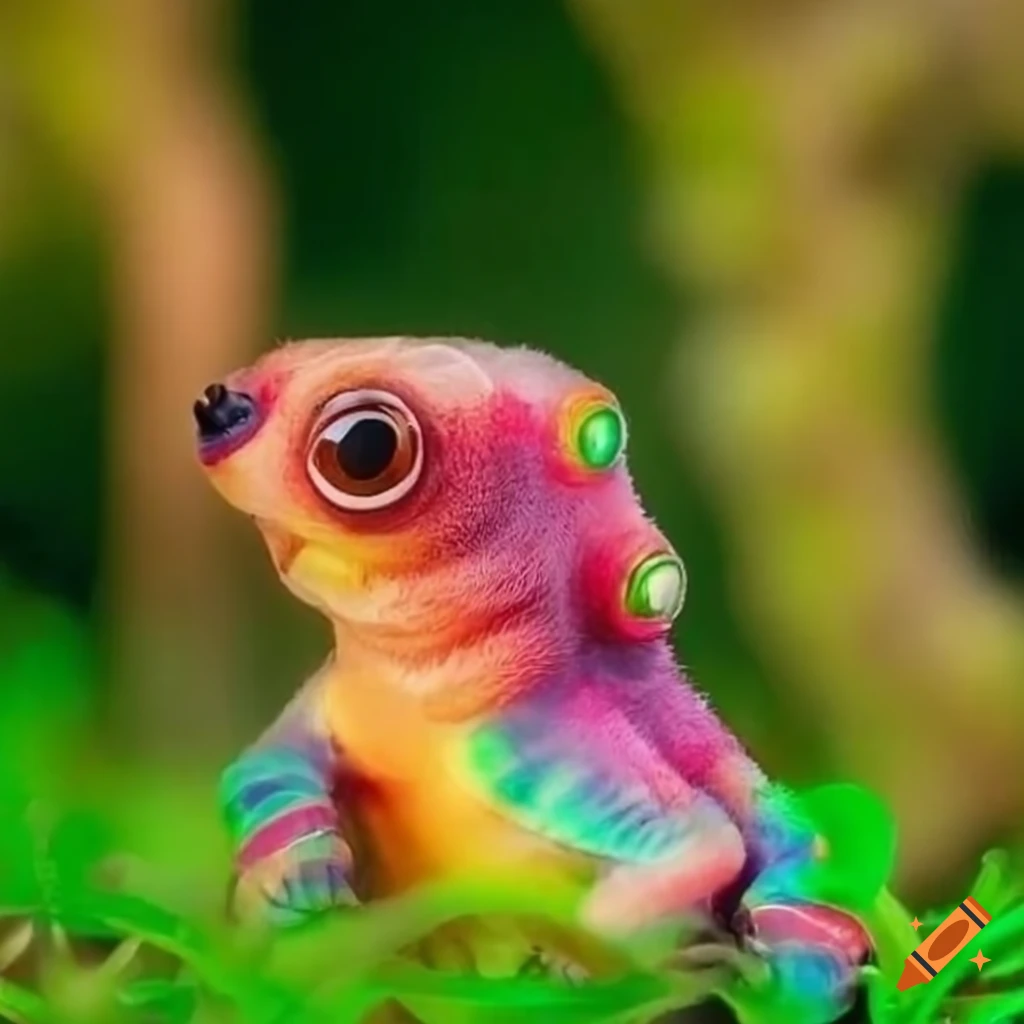 Colorful and cute fantasy creature