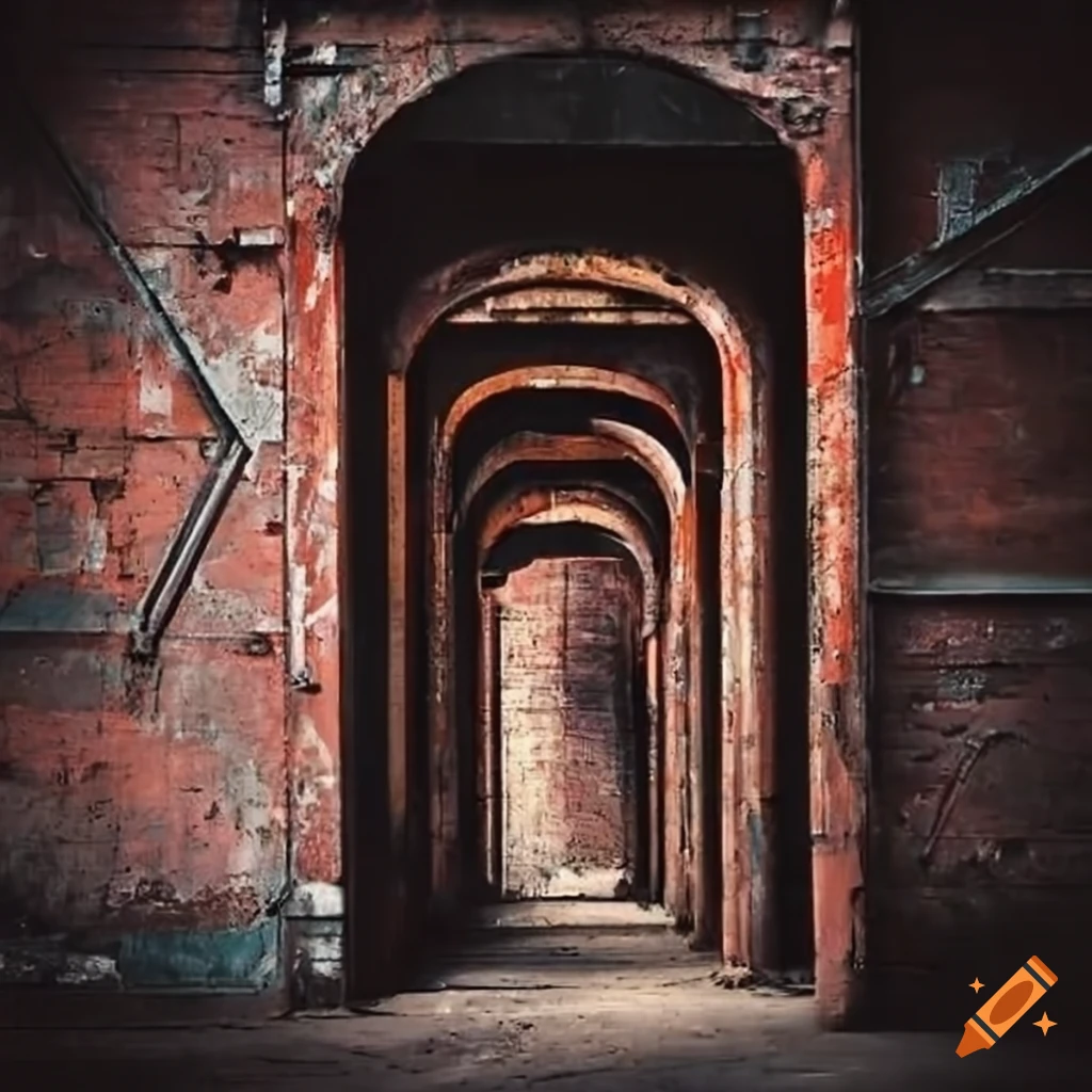 Weathered wall of an old factory