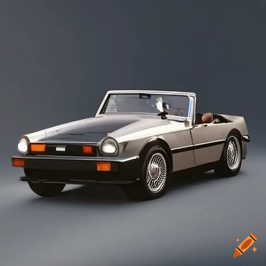 Racing scene with mg midget 1500 and a delorean on Craiyon