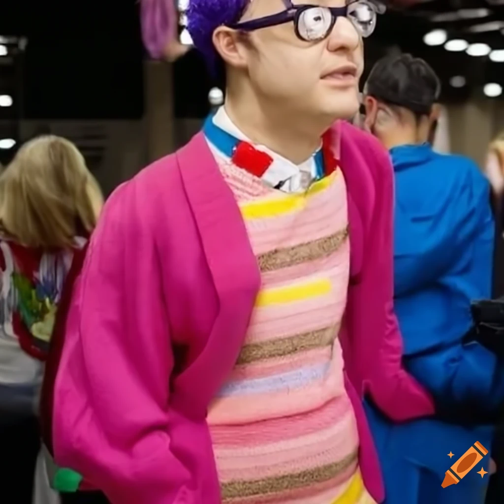 Pierre Poilievre dressed as Milhouse at Comic-Con on Craiyon