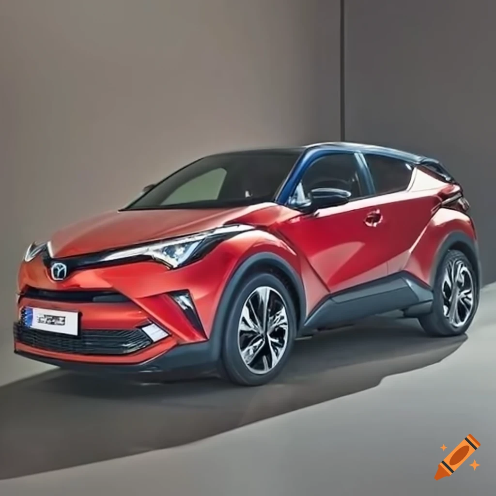Red toyota c-hr car photo on Craiyon