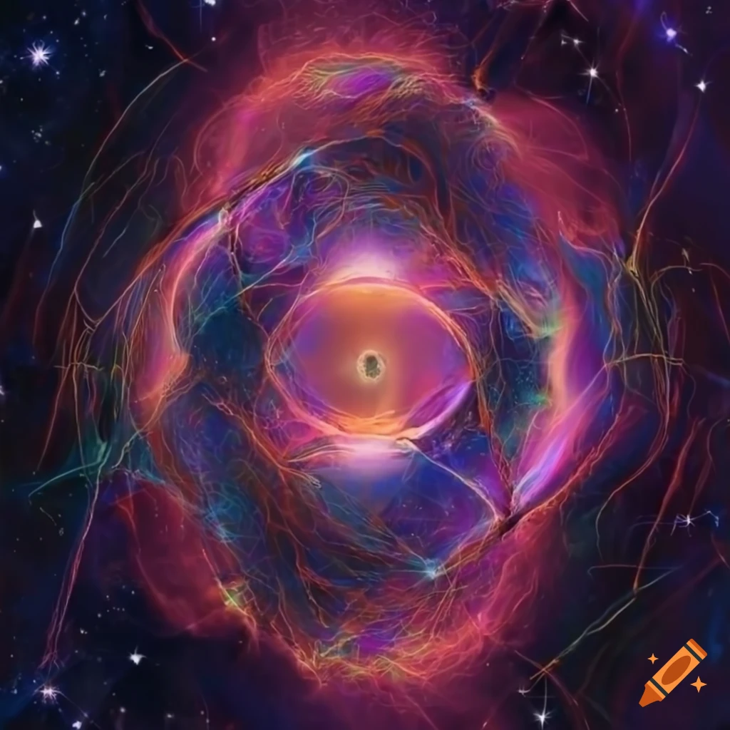 Visualization Of The Amplituhedron Structure In The Universe On Craiyon