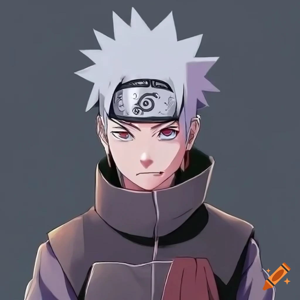 Image of a white-haired shinobi from Naruto on Craiyon