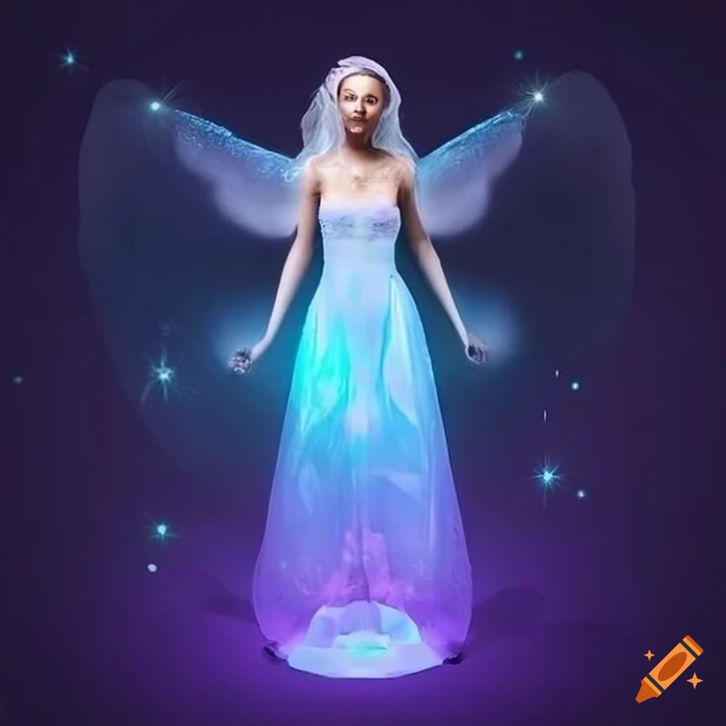 Photo of a light spirit with transparent wings