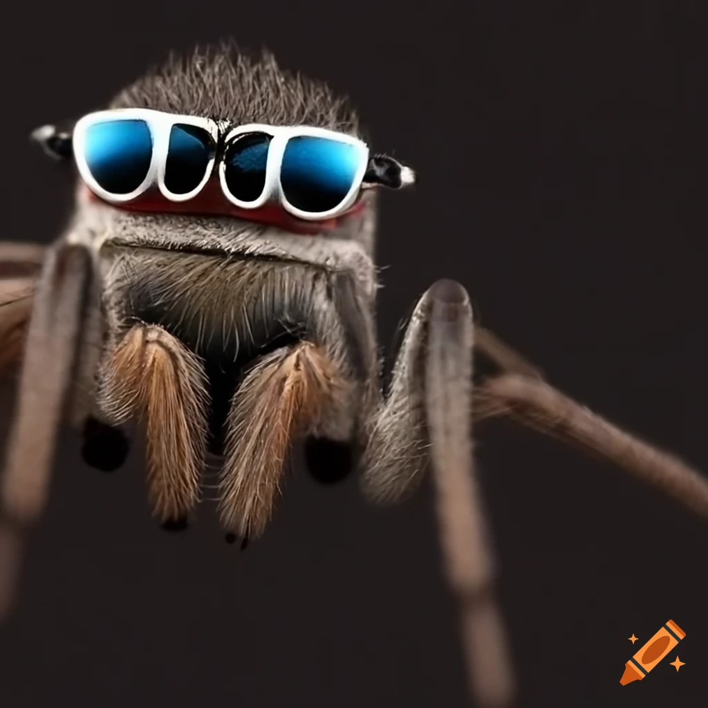Cute Nerdy Spider With Glasses