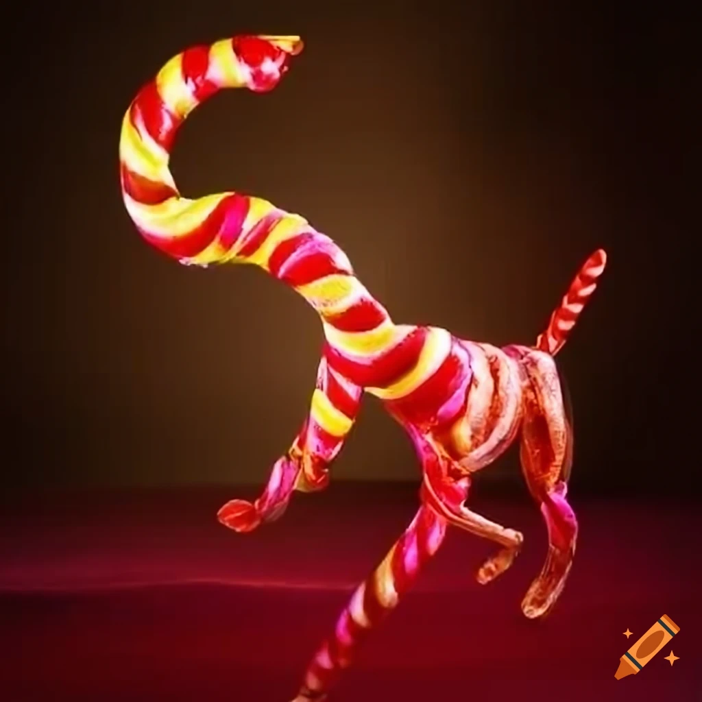 Adorable dog with candy on Craiyon