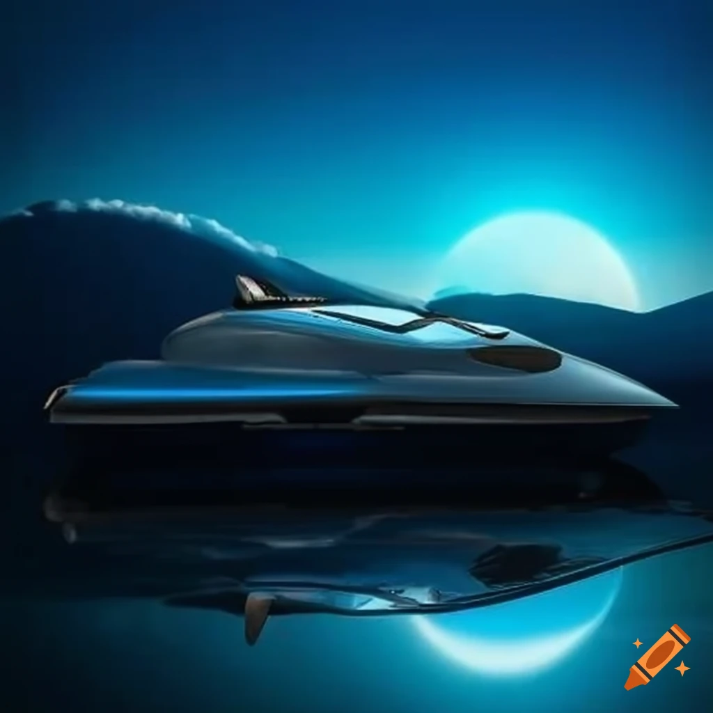 Autonomous boat gliding gracefully on water on Craiyon