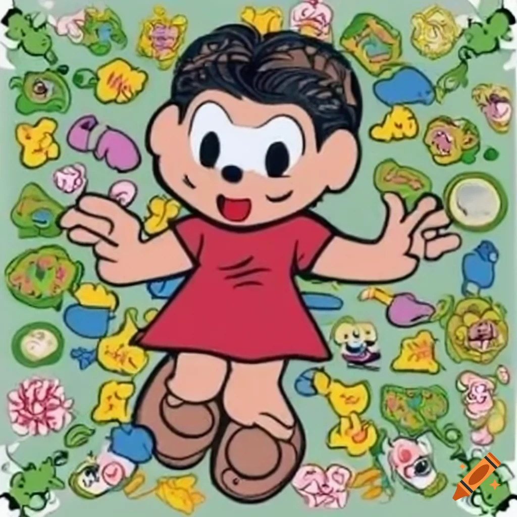 Illustration of turma da mônica characters on Craiyon