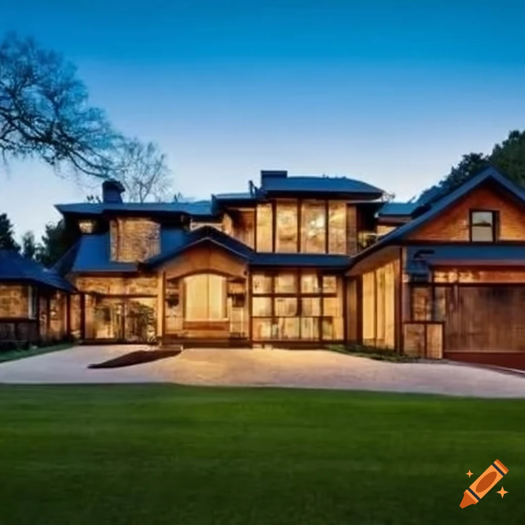 Modern craftsman mansion on Craiyon
