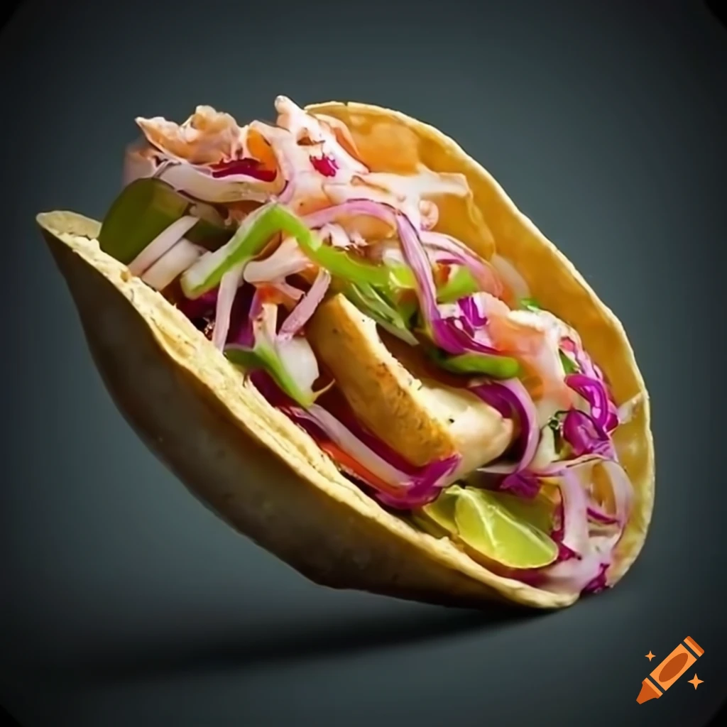 Delicious fish tacos with slaw
