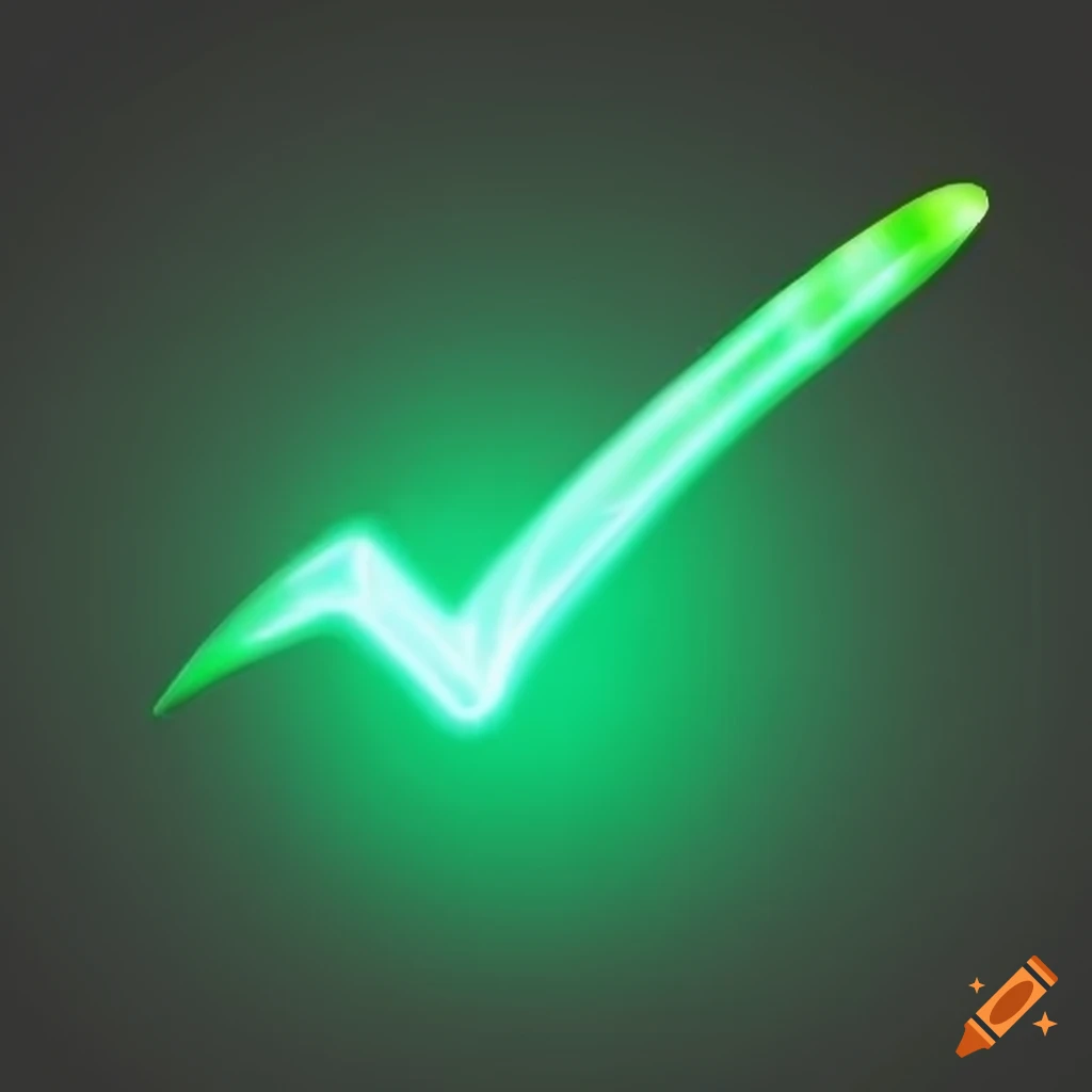 Green check mark icon on Craiyon