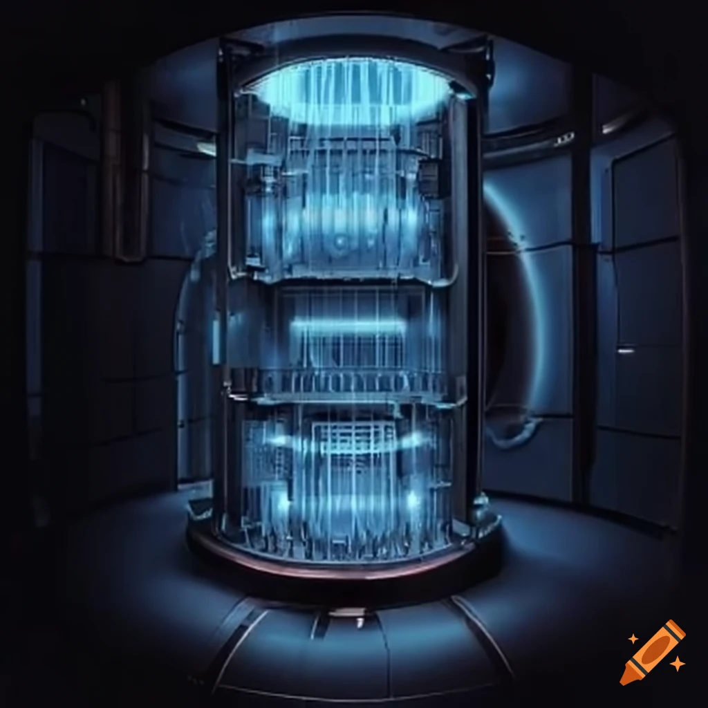 Underground laboratory storing water samples in a sci-fi science ...