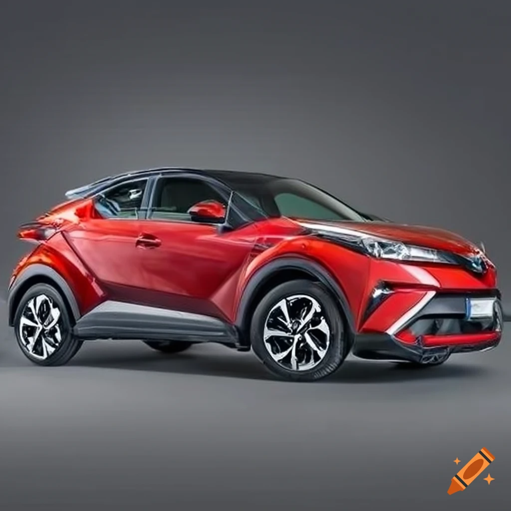 Red Toyota C-HR car photo on Craiyon