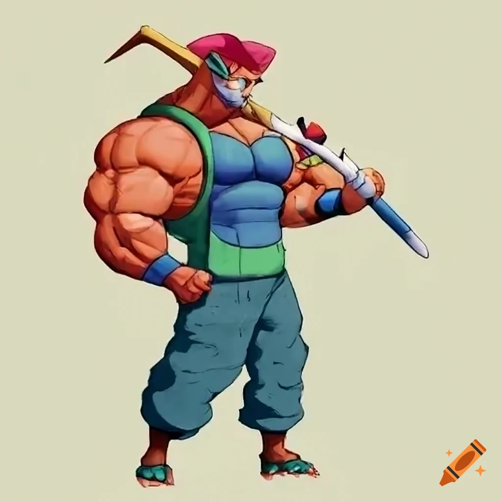 Tony tony chopper in muscular anime art style on Craiyon