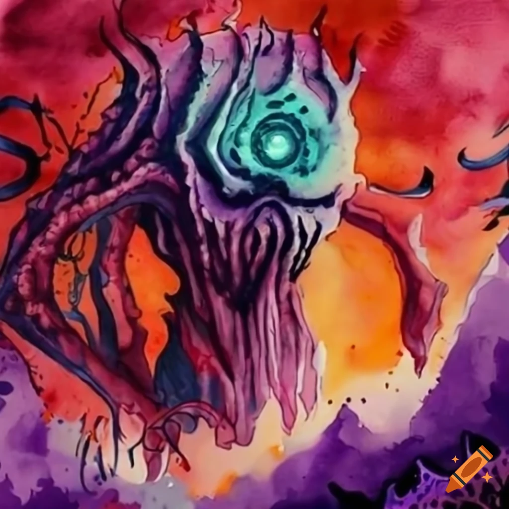 Image depicting a mysterious and clever eldritch horror on Craiyon