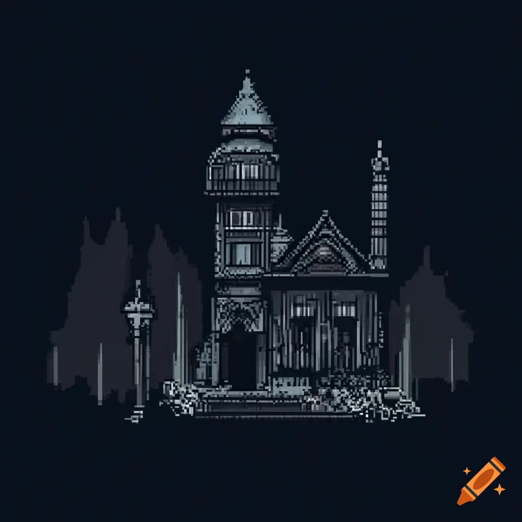 Pixel art of a luxurious victorian room on Craiyon