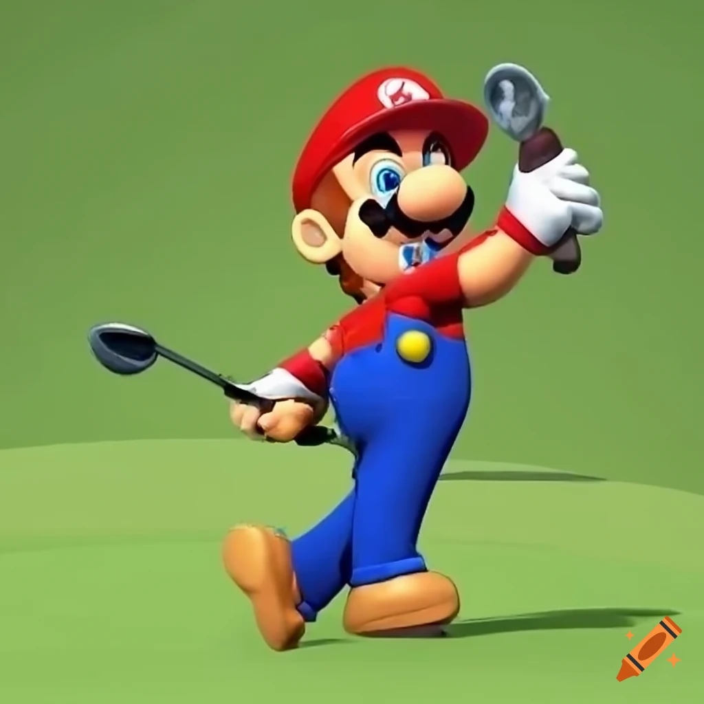 Image of mario playing golf on Craiyon