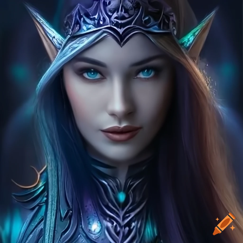 Photorealistic portrait of an elven woman on Craiyon