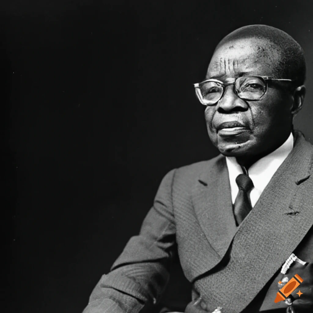 Portrait of ahmadou ahidjo, 1st president of cameroon
