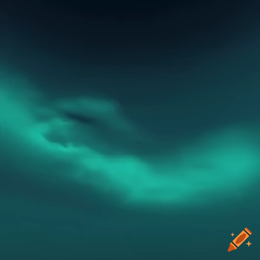 Green spooky night sky with sparse clouds on Craiyon