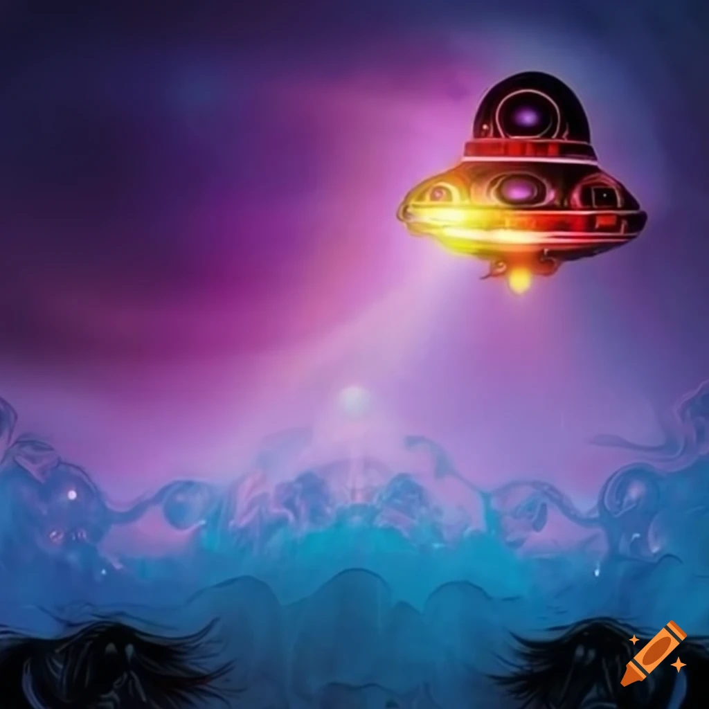 WeAreTruman banner with UFO and spirituality theme on Craiyon