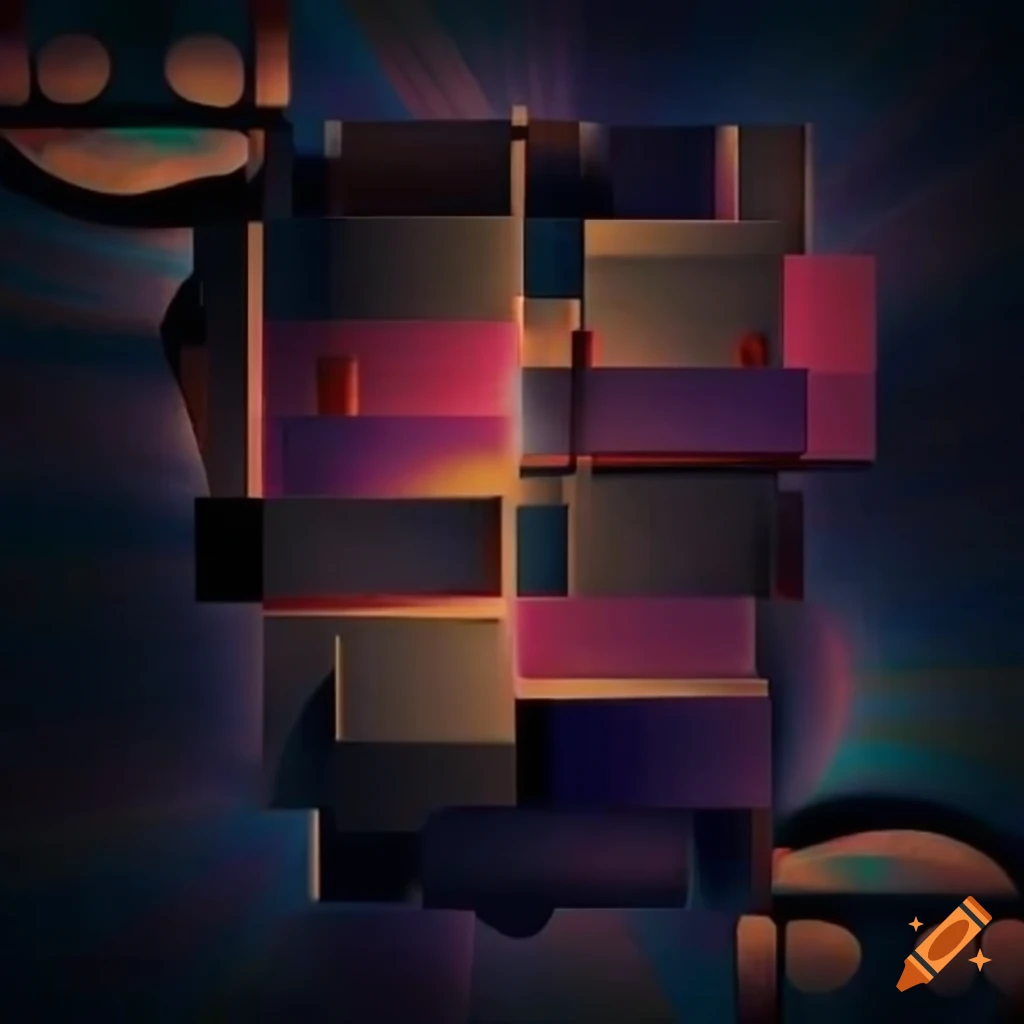 Abstract representation of modern history on Craiyon