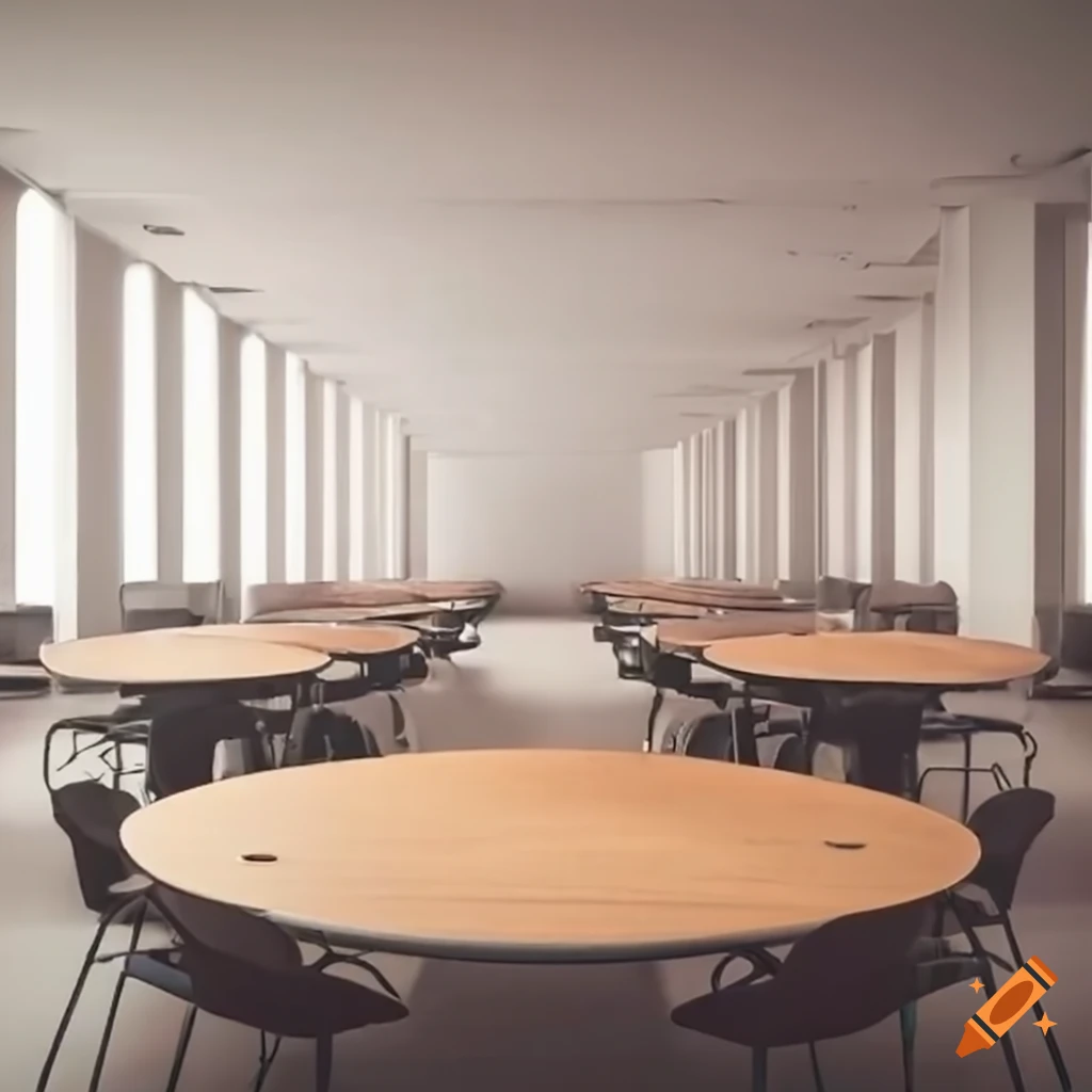 Interior of an empty office building with realistic reflections on Craiyon